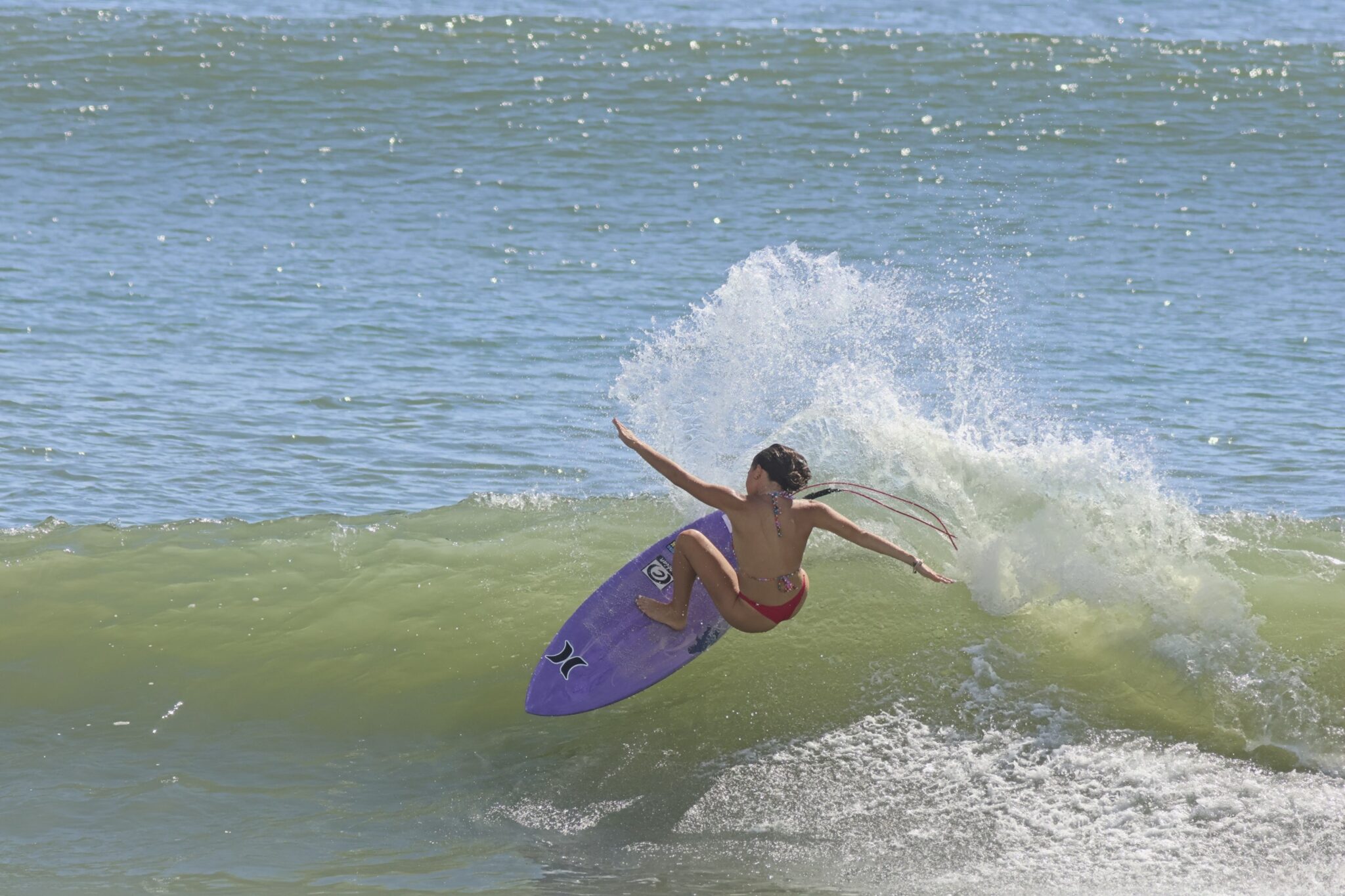 Coral Schuster on Monday, the first day the waves showed up in Florida ...